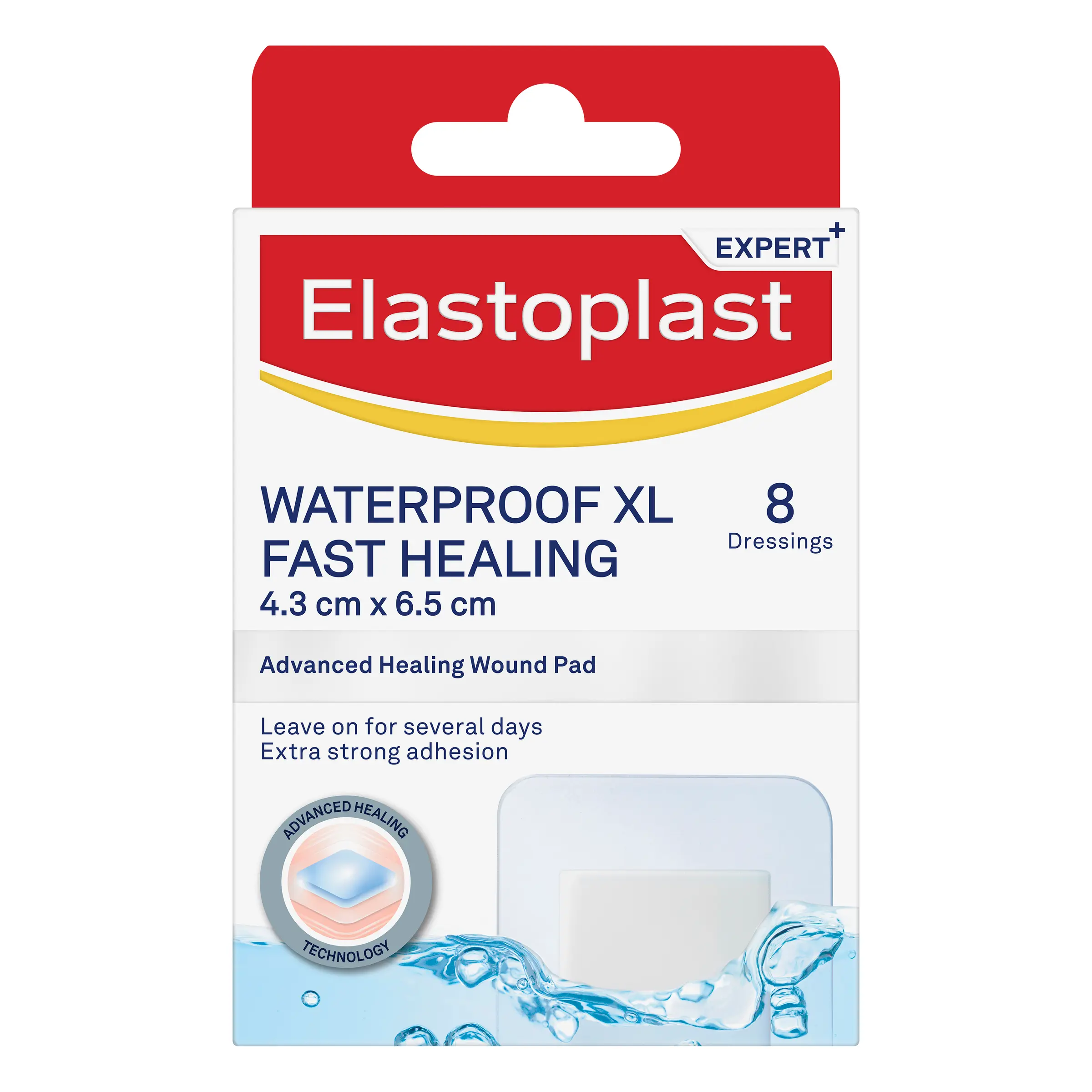 Elastoplast Waterproof XL Fast Healing Wound Plasters | Stays on several days |Advanced healing ...